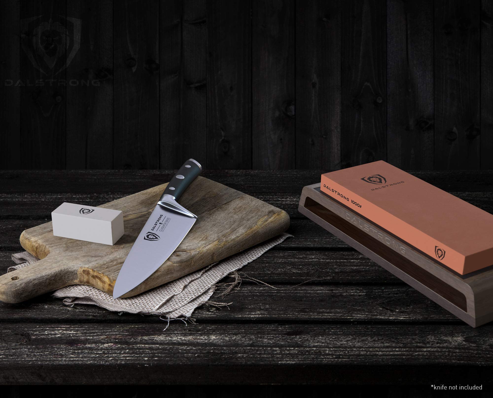 Dalstrong The Gladiator Series Elite Serrated Slicing & Carving Knife 14" Bundled with Premium Whetstone Kit #1000/#6000 Grit