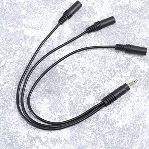 1pc 1 3 Headphone Jack Headphone Mic Headset Splitter Cable Mic Splitter Adapter 3.5mm Audio Cable Splitter Cable for Headset Splitter Cable 3.5mm Dual Earphones Stereo