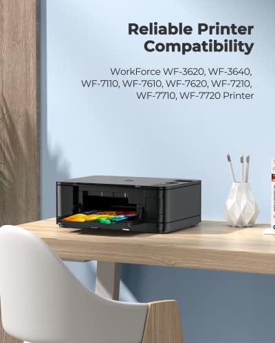 252 Ink Cartridge Replacement for Epson 252XL Ink Cartridges Combo Pack Use to Workforce WF-7110 WF-7720 WF-7710 WF-3620 WF-3640 5 Pack Remanufactured