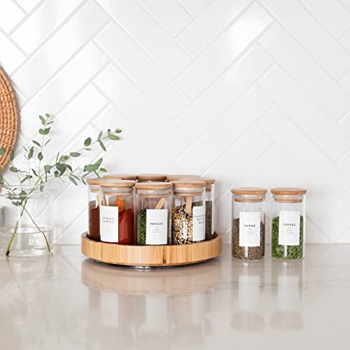 SAVVY & SORTED Minimalist Spice Labels for Spice Jars | 146 Spice Jar Labels Stickers for Containers | Spice Labels Stickers Preprinted | Spice Organizing Labels Herb Seasoning Kitchen Pantry Labels