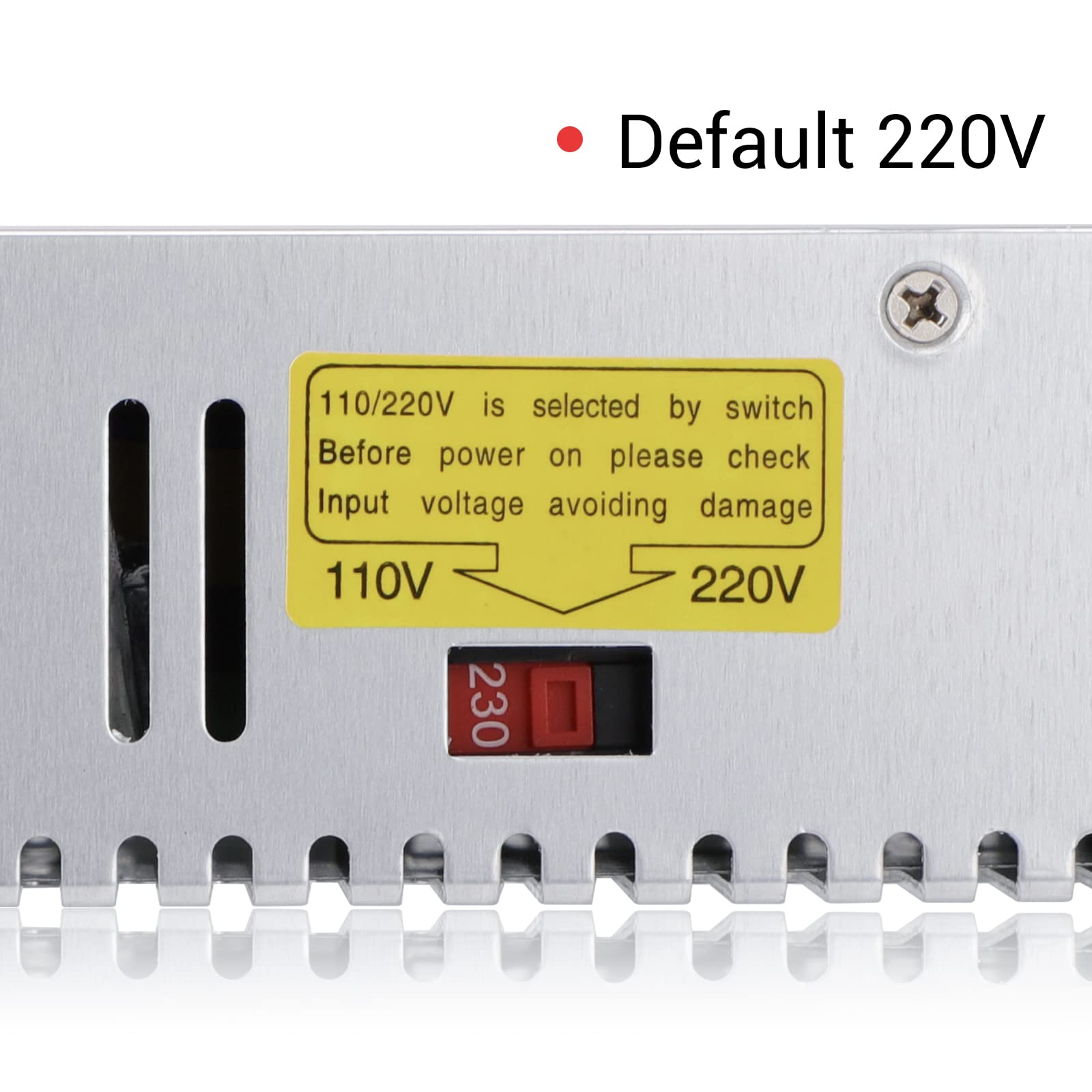 DROK 24V Power Supply, AC 110V/220V to DC 0-24V 20A 480W Buck Converter, Variable Adjustable Adapter Regulated 5V 12V 24V Volt Switching Voltage LED Transformer 20A Amp Charger for Computer Lab