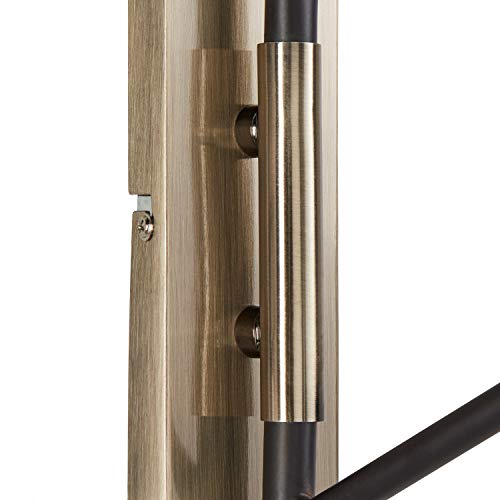 Amazon Brand β Rivet Mid-Century Swiveling Wall Sconce with Bulb, 11"H, Black and Antique Brass
