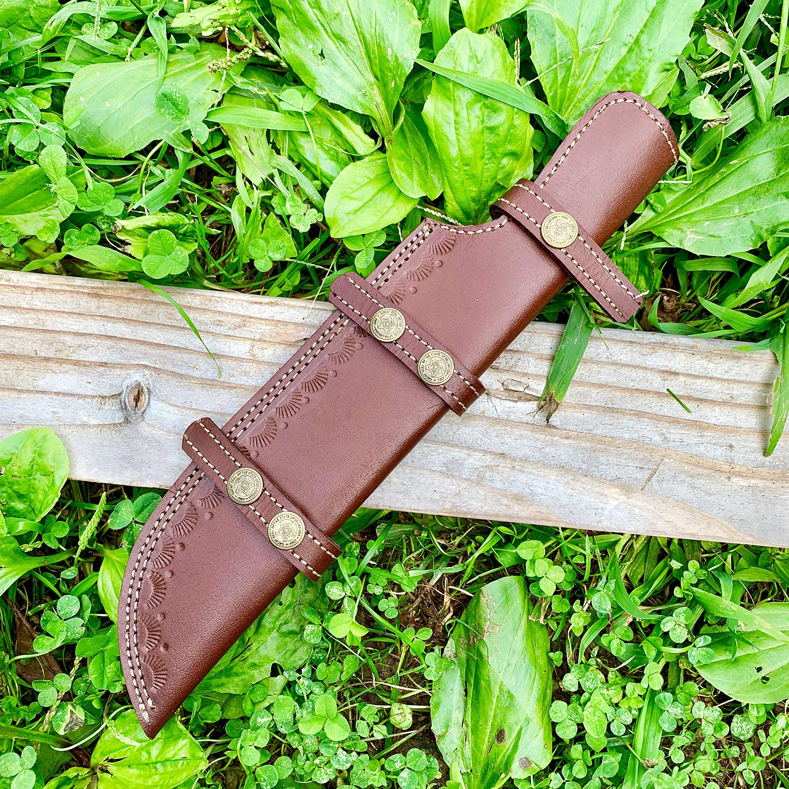 13" long custom handmade leather Sheath fits up to 8"β8.5" cutting blade knife
