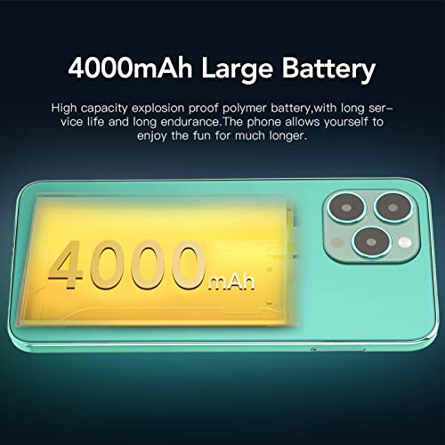 3G Unlocked Cellphone, 6.1 Inch HD Screen, Dual SIM Slots 3G Cellphone,2GB RAM 32GB ROM, Face ID Unlocked Mobile Phone for Android 10 4000mAh(Green)