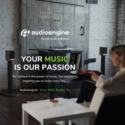 Audioengine HD3 Wireless Speakers with Bluetooth - 60W Powered Computer Speakers for Desktop Monitor and Home Music System with aptX HD Bluetooth, AUX, USB, RCA, 24-bit DAC (Black, Pair)