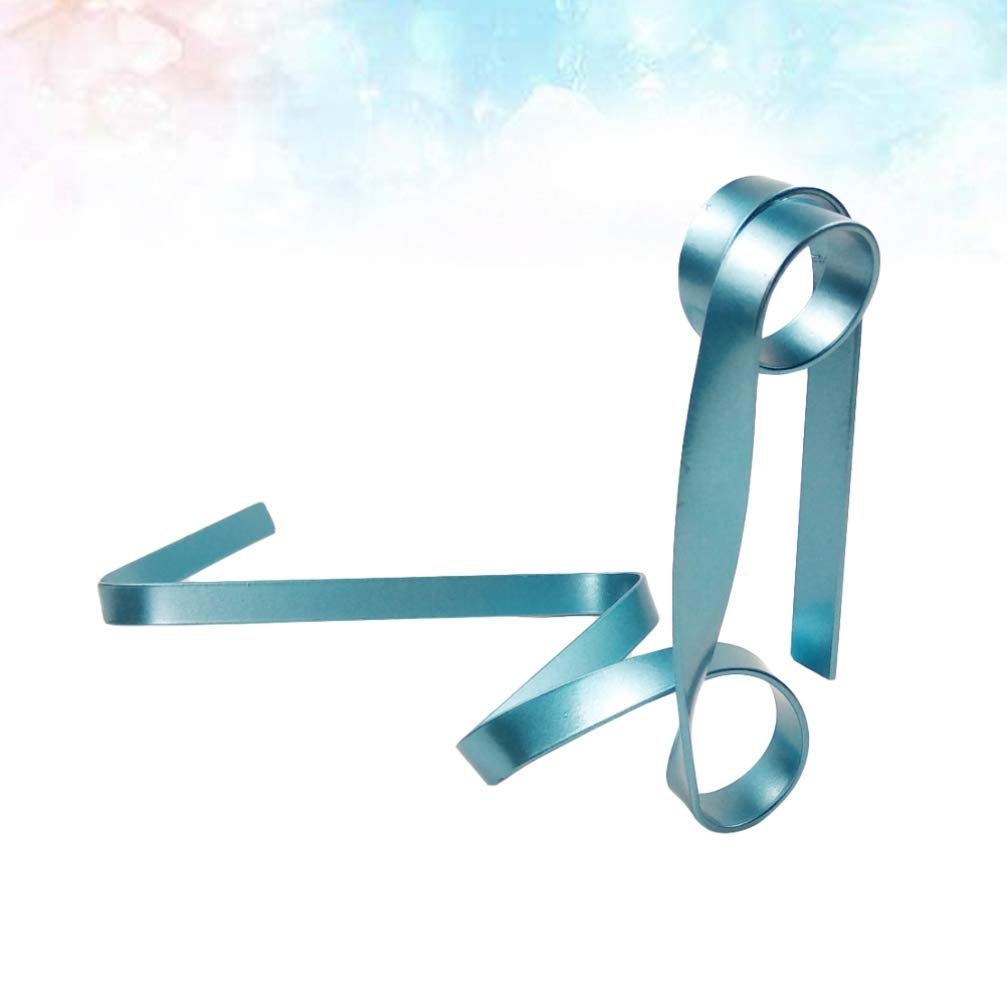 1pc Iron Decoration Rack Suspension Holder Decorative Home Bracket Floating Bottle for Ribbon Wine Novelty Suspended Office Rope Stand Table Silk Sky-blue