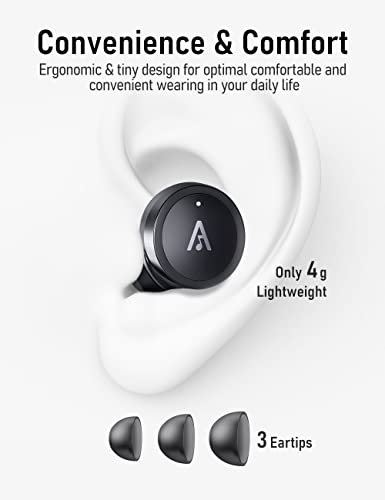 Audiovance IF301 Earbuds, Wireless Headphones Bluetooth Ear Buds for iPhone Android, Premium Sound, Immersive Music, Clear Calls, Noise Reduction, Wireless Charging, Waterproof, 23H Battery.