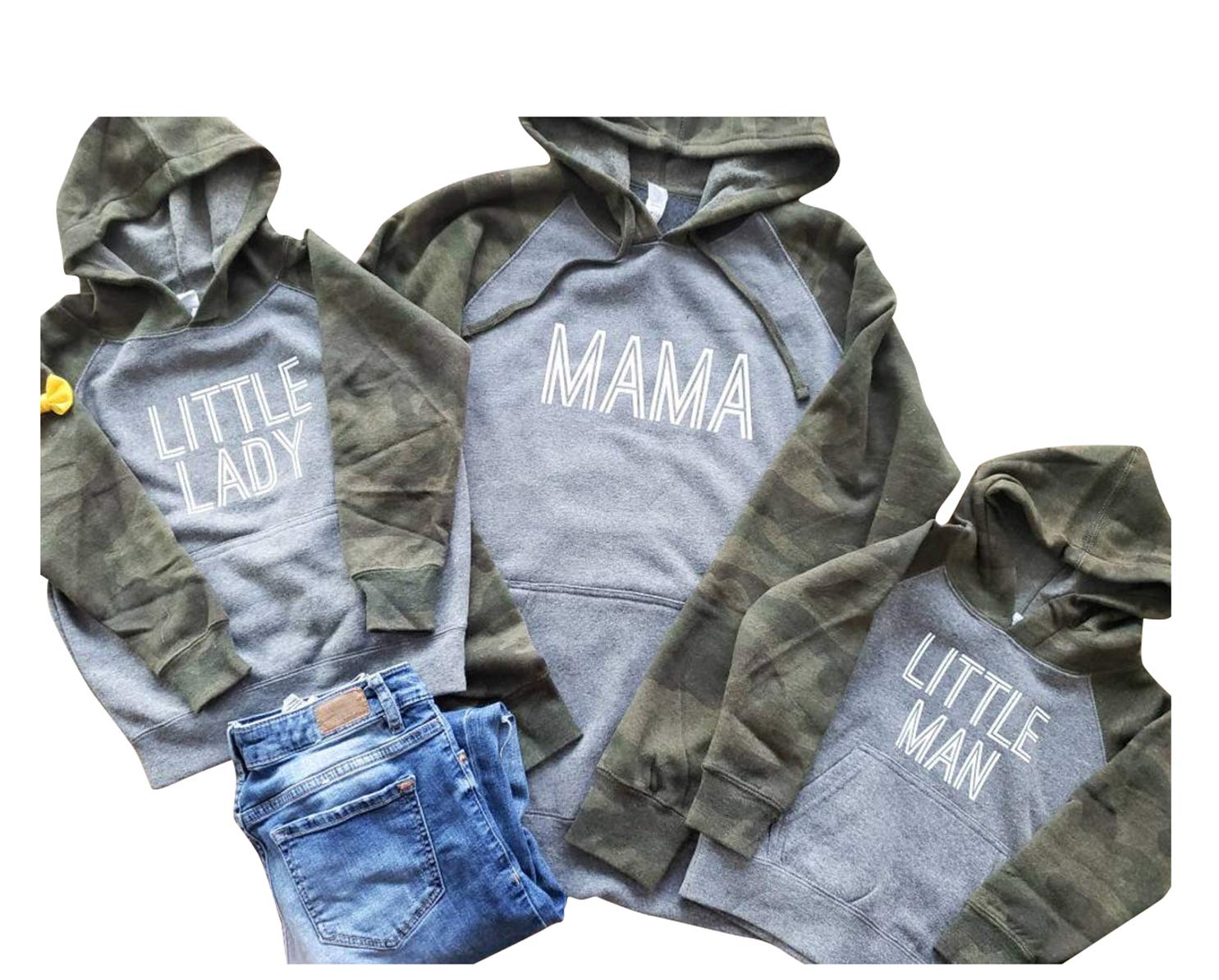 JCDZSW Mommy And Me Outfits Matching Mommy Daughter Mama Sweatshirt Matching Mom and Son Camo Hoodies Mama and Me Outfits Sweatshirts Pullover Sets Mothers Day Gift Sweatshirt (T5B)