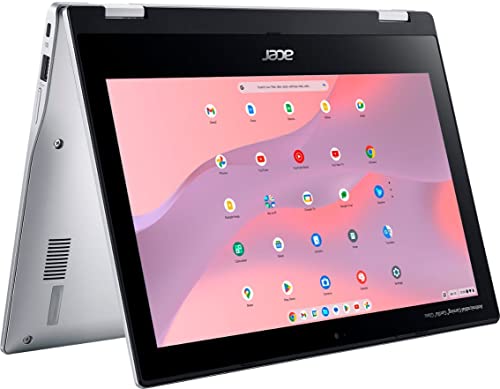 acer 2023 Newest Chromebook Spin 311 2-in-1 Laptop, 11.6" Touchscreen Display, MediaTek Kompanio 500 MT8183C, 4GB RAM, 64GB eMMC, MediaTek Integrated Graphics, Bluetooth, Wi-Fi, Chrome OS, Silver