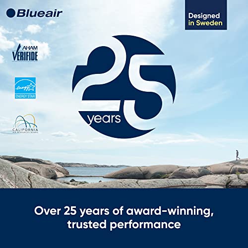 BLUEAIR Bedroom Air Purifier, Air Cleaner Dust Pet Dander Smoke Mold Pollen Allergen, Odor Removal, for Home Office Nursery Kitchen, Washable Pre Filter, HEPASilent, Medium Room, Blue 311 (Non-Auto)