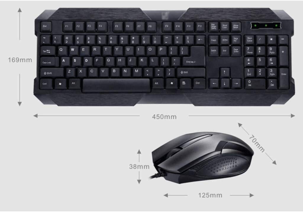 HJJWL Gaming Keyboard and Mouse, Keyboard and Mouse,Rechargeable Compact Quiet Full-Size Keyboard and Mouse Combo with Nano USB Receiver for Windows, Laptop, PC, Notebook