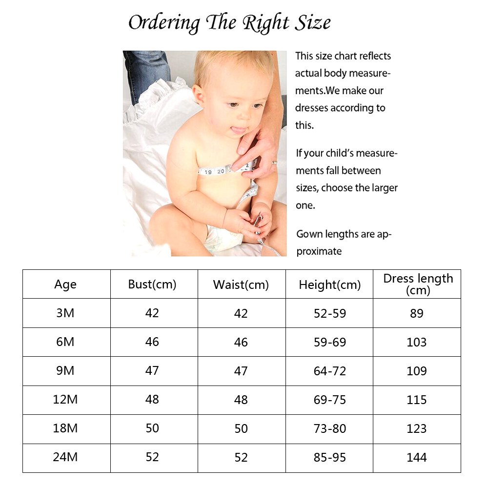 Abaowedding® Lace Christening Gowns Baby Baptism Dress Newborn Baby Dress (9 M) White