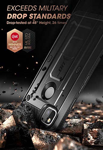 SUPCASE Unicorn Beetle Pro Series Case for Google Pixel 4A (2020 Release), Full-Body Rugged Holster Case with Built-in Screen Protector (Black)