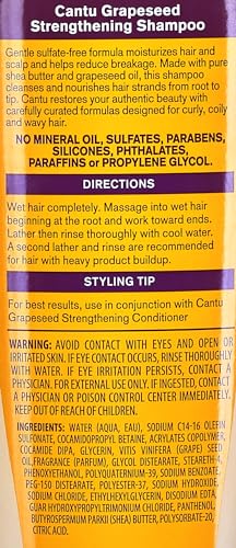 Cantu Grapeseed Hydrating Sulfate Free Shampoo, 13.5 fl oz