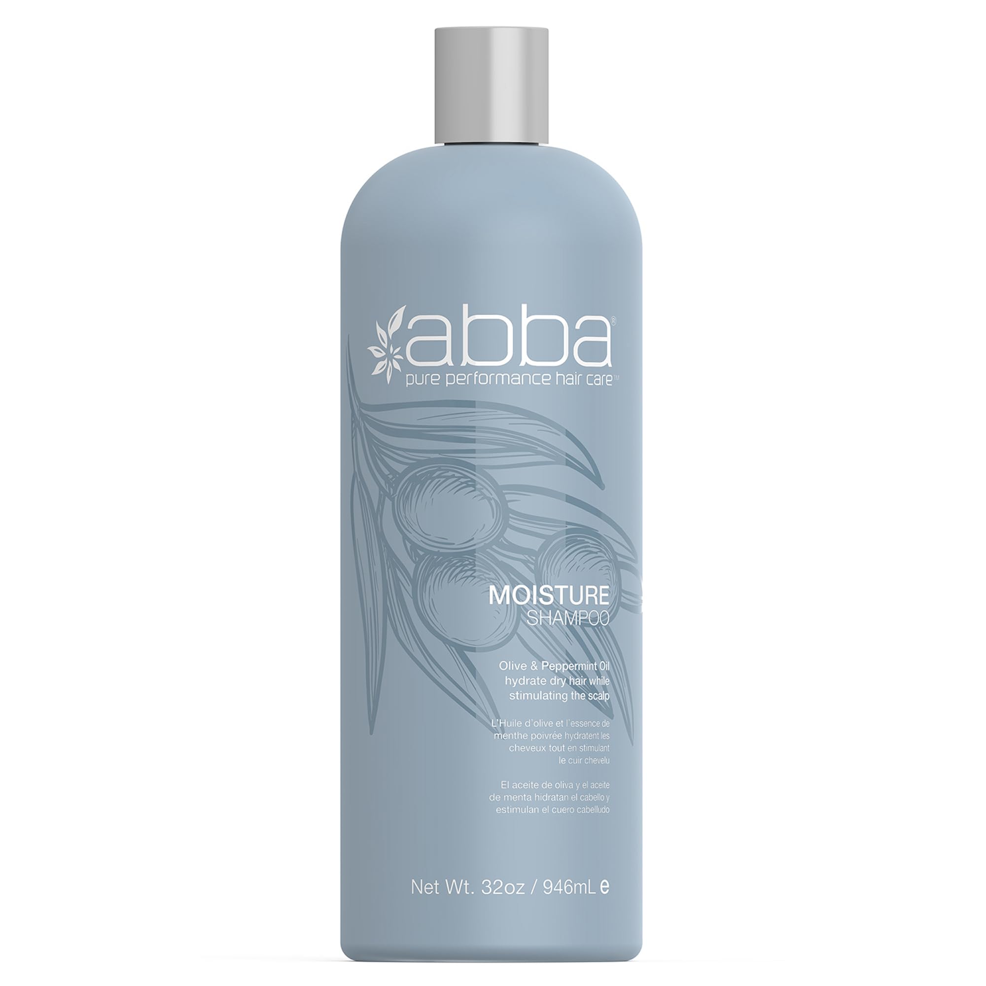 ABBA Moisture Shampoo, Olive Butter & Peppermint Oil, 32 Fl Oz