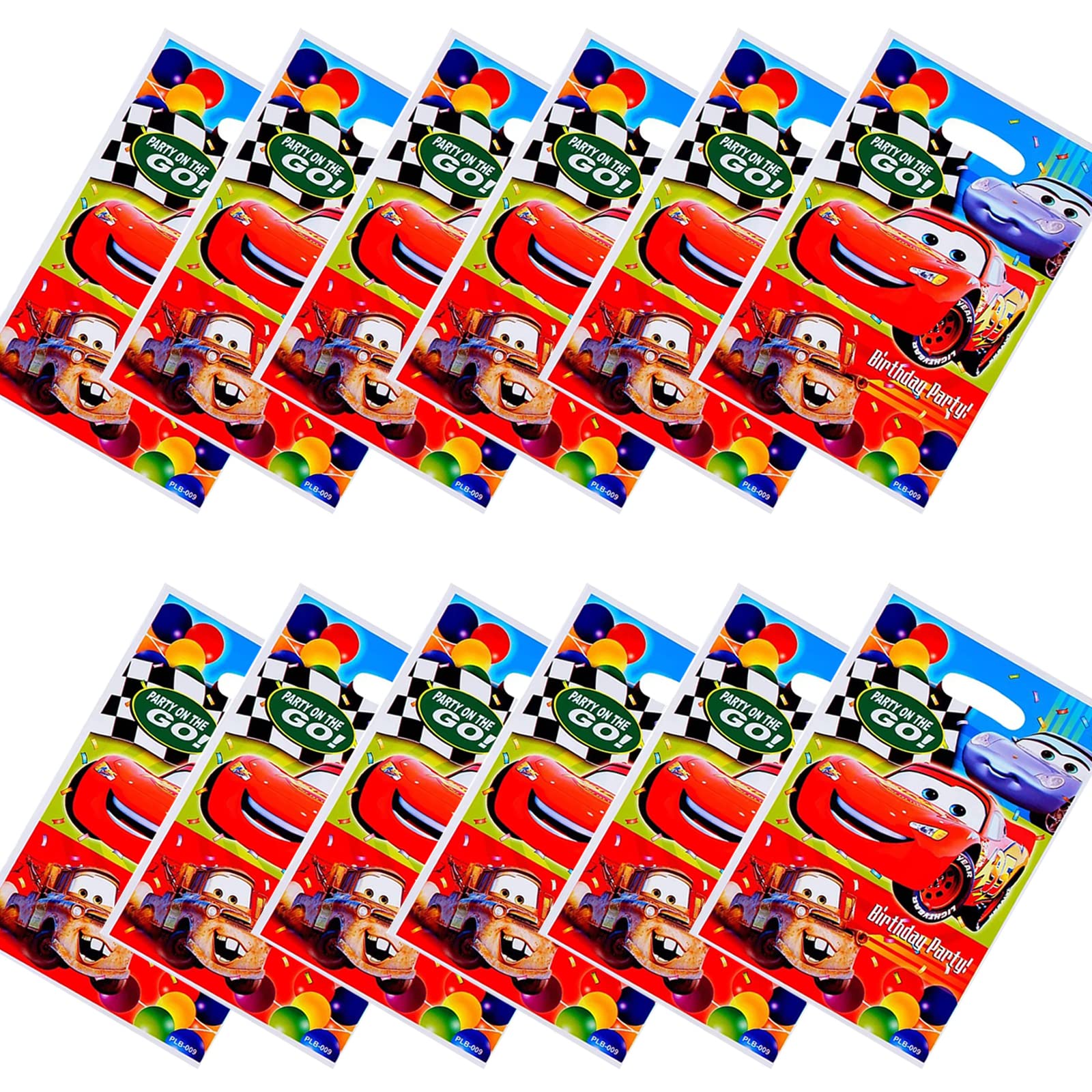 ALLPICK 30PCS Race Cars Lightning McQueen Plastic Treat Bags Birthday Party Favor Bags Party Gift Goody Bags for Kids Birthday