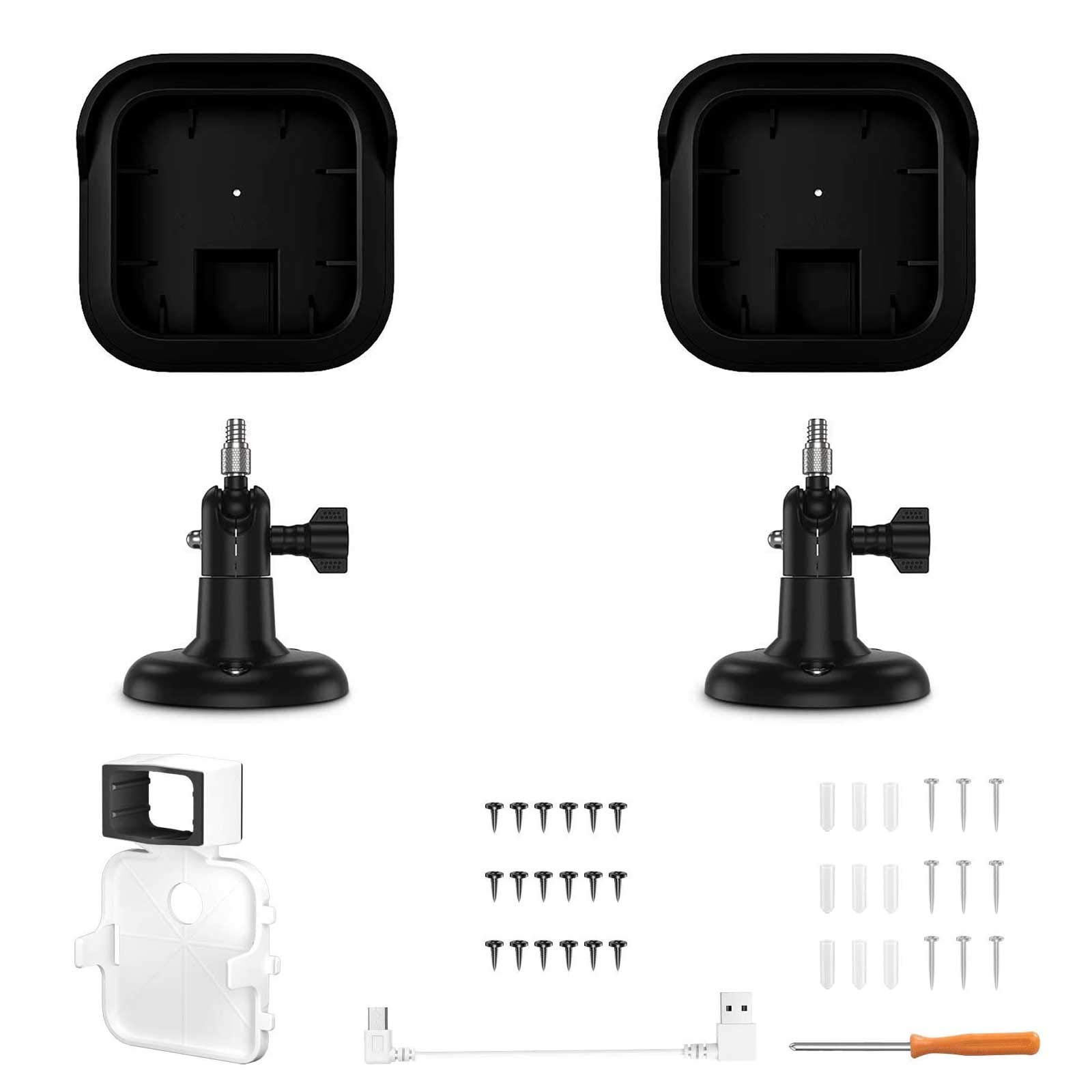 Koroao Blink Outdoor Camera Mount Bracket, Indoor & Outdoor Wall Mount Blink Sync Module Outlet Holder,360 Degree Adjustable Indoor/Outdoor Mount for All-New Blink Outdoor Camera (2- Pack)