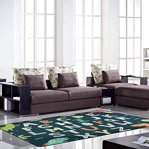 Generic Soft Rug Large Area Rugs, Dinosaur Funny Letters Comfortable Indoor Carpet, Baby Play Mat for Living Room Bedroom Nursery Home Decor Floor Mat 72 X 48 Inch…, Multi