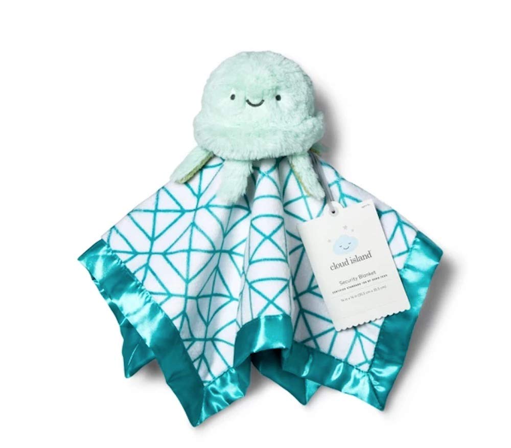 Cloud Island Security Blanket Turquoise Octopus