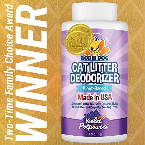 Bodhi Dog Natural Cat Litter Box Odor Eliminator – Best Litter Deodorizer for Strong Urine Odor – Fewer Cat Box Changes – Safe for Kitty Boxes - Violet Potpourri Scent