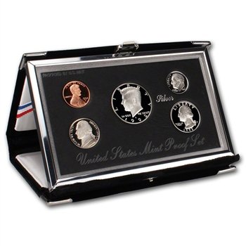 1992 S US Mint 5-Piece PREMIER SILVER PROOF SET Orig Box/COA - Seller DCAM