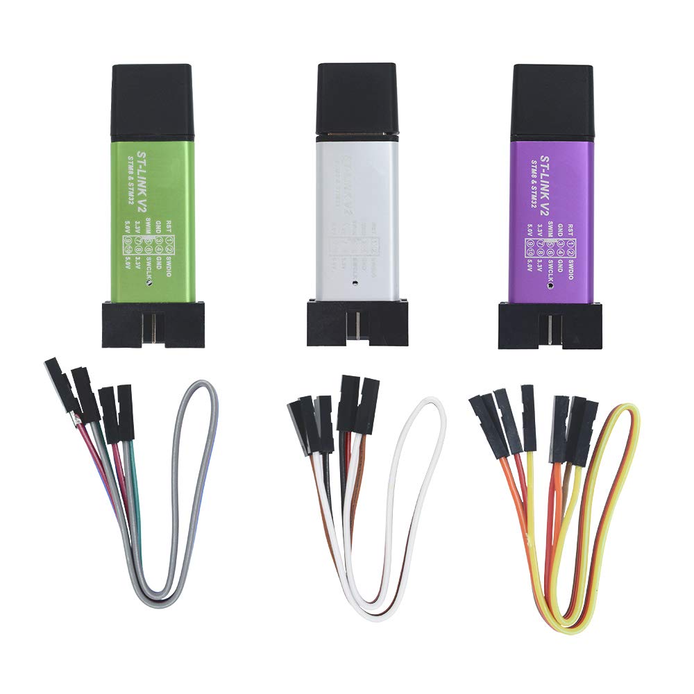 Aideepen ST Link V2 Programming Unit Mini STM8 STM32 Emulator Downloader M89 New (Random Color)