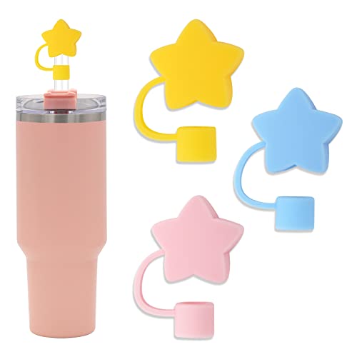 3pcs Straw Covers Cap for 10mm Straws, Stanley Straw Cover, Dust-Proof Drinking Straw Reusable Straw Tips Lids