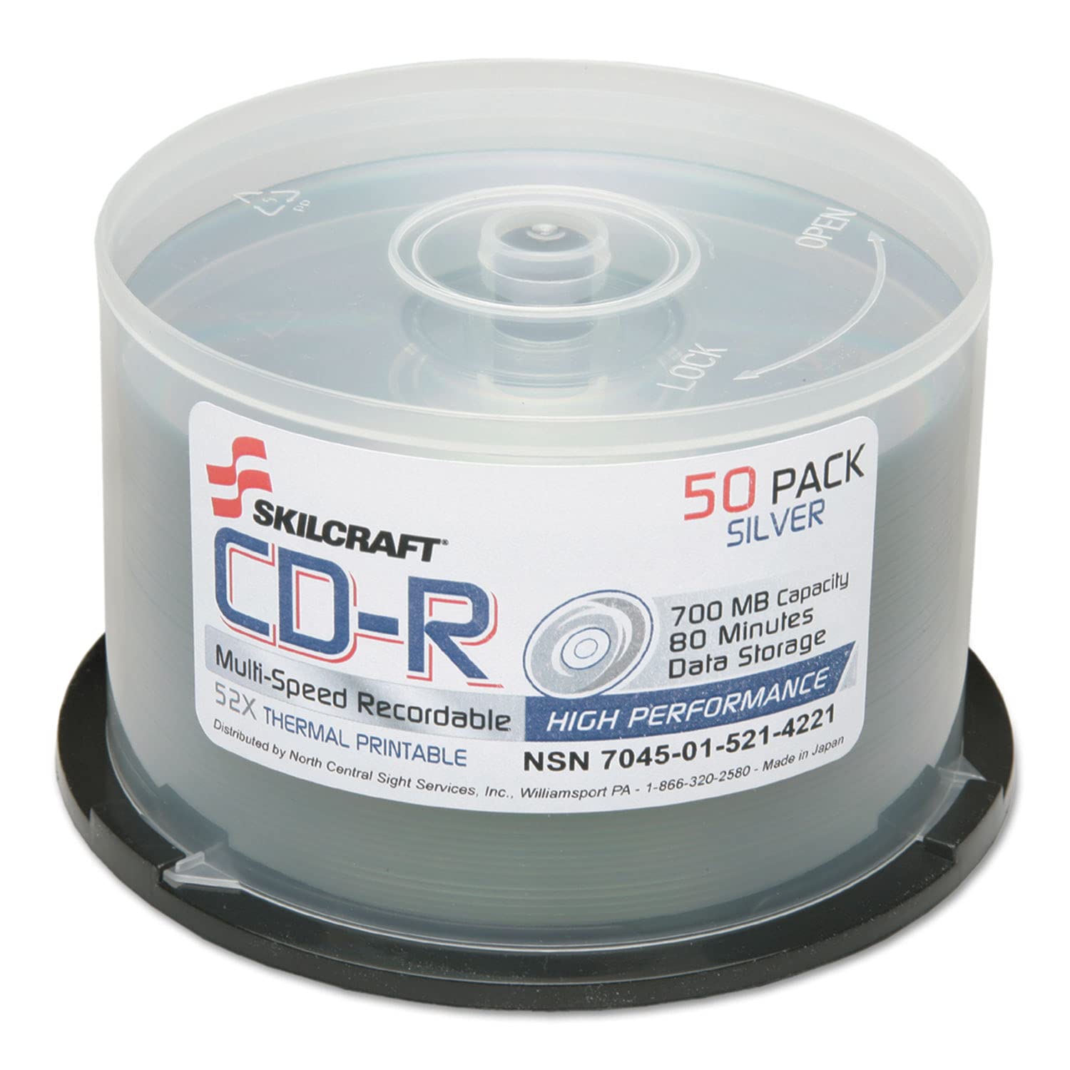 AbilityOne - 7045015214221 - CD-R Compact Disc Recordable - 50 per Box - 50 Units