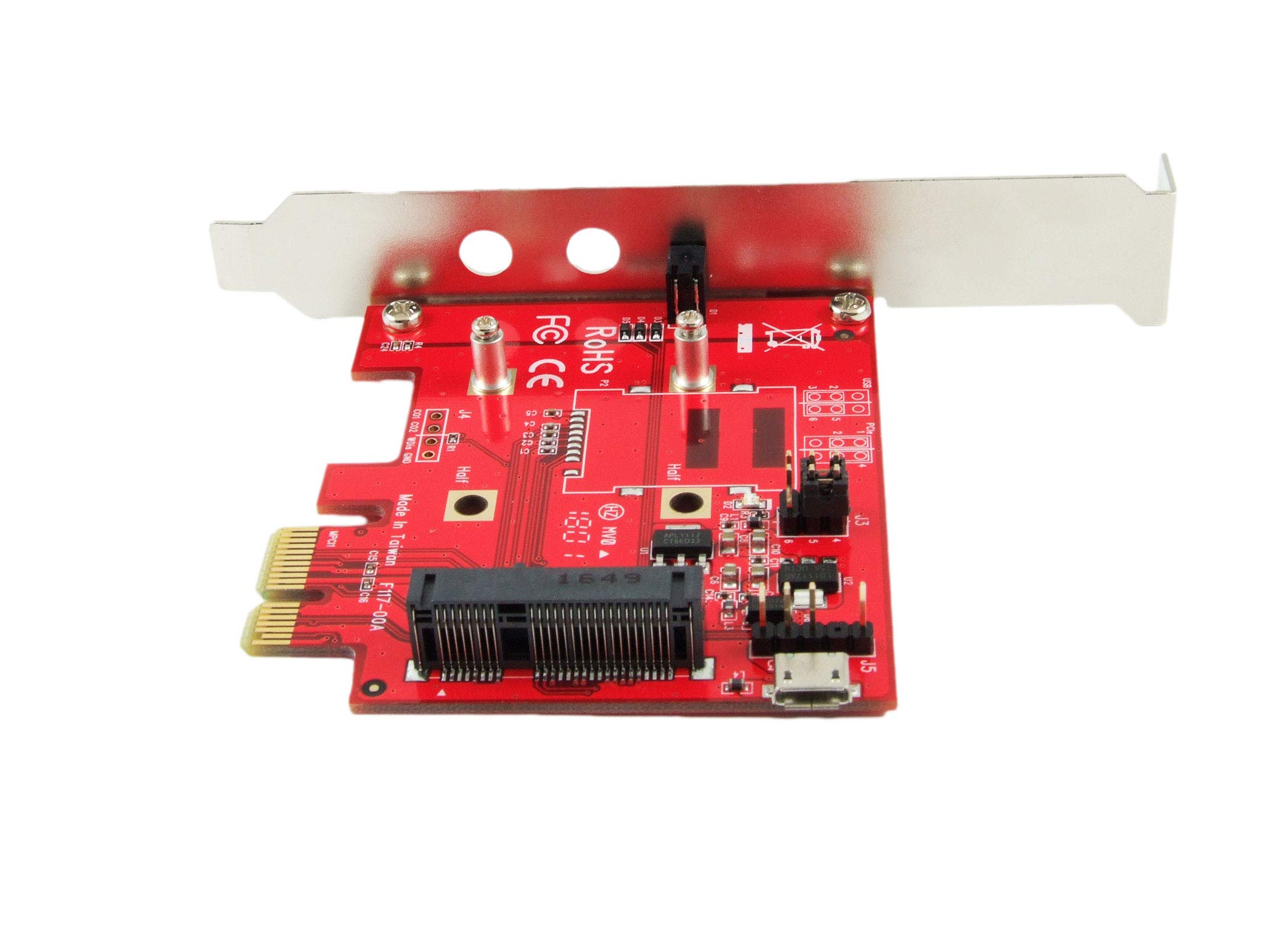 Ableconn PEX-MP117 Mini PCI-E to PCI-E Adapter Card - Mini PCIe to PCIe Adapter - mPCIe to PCIe - Ideal for Wireless Mini PCI Express Card