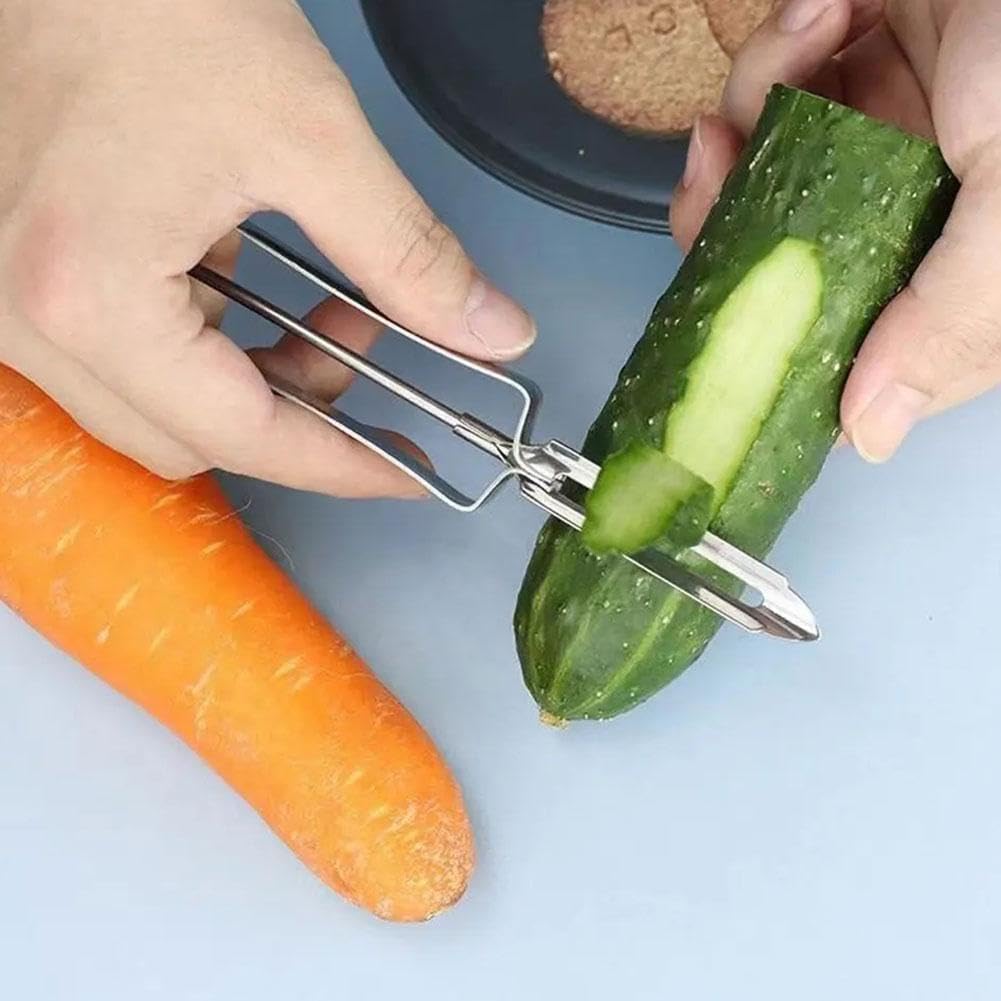 1pcs Stainless Steel Rotary Peeler Multi-function Peeling Knife,potato Carrot Hand Peeler Food Fruit Vegetable Cutter Kitchen Tools,vegetable Grater Melon Planer for Home Kitchen Outdoor