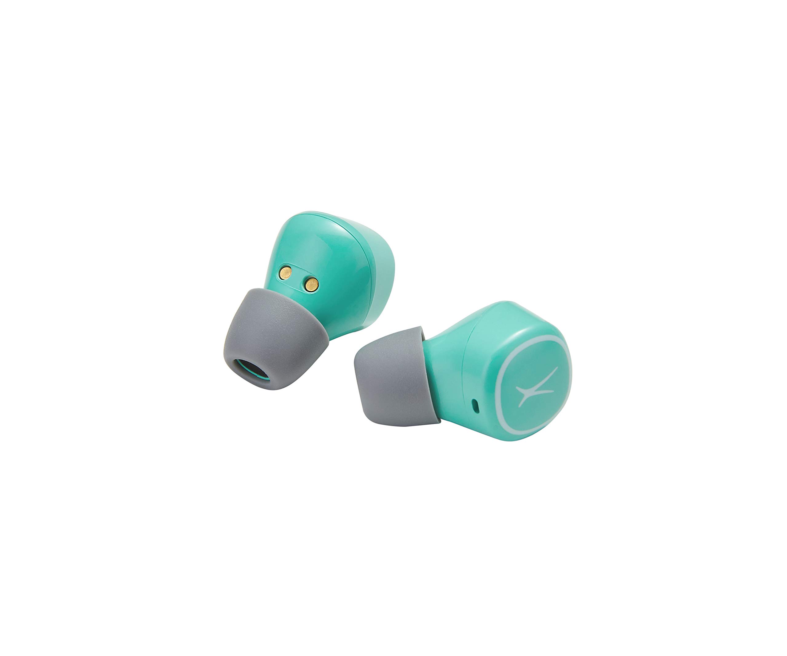 Altec Lansing Nanobuds - Truly Wireless Earbuds with Charging Case, TWS Waterproof Bluetooth Earbuds with Touch Controls for Travel, Sports, Running, Working (Mint)