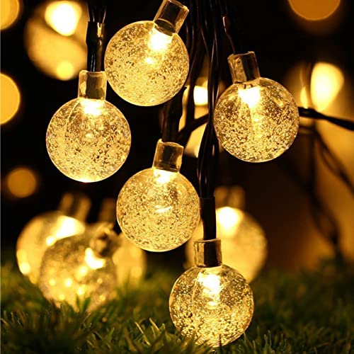 50 LED 9.5M Warm White LEDs Crystal Ball Solar Lamp Power LED String Fairy Lights for Home Outdoor Garlands Garden Christmas Decor