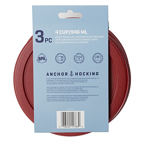 Anchor Hocking 4 cup Round Snug Fit Replacement Lids