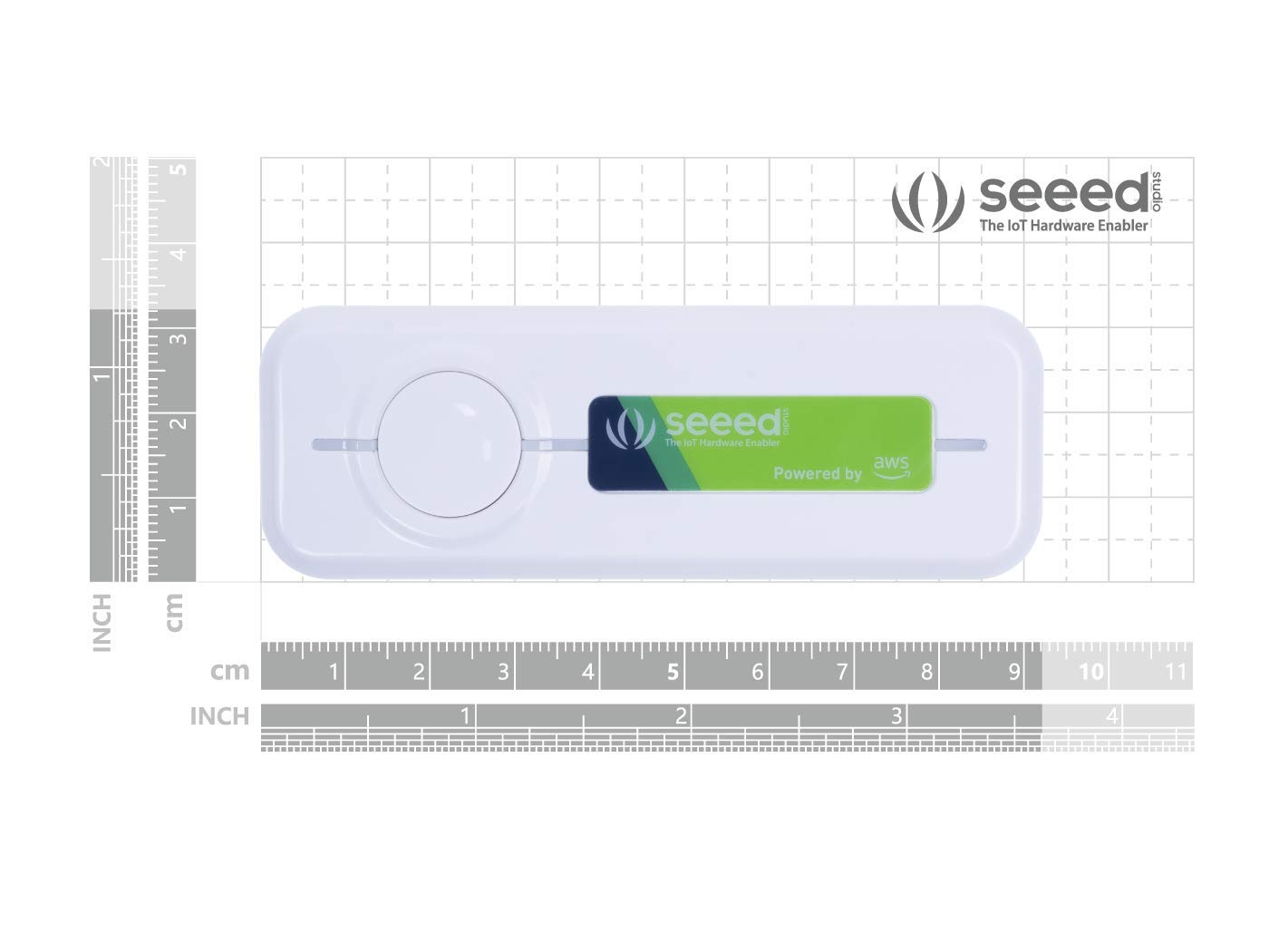 seeed studio IoT Button for AWS - Cloud Programmable Dash Button with AWS IoT 1-Click Service,Dual-Band 2.4Ghz / 5Ghz Wi-Fi, Removable and Chargeable Li-ion Battery, USB Type-C Charging