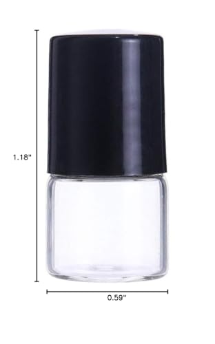 50 Pack 1ml Clear Glass Sample Vials For Essential Oils,Empty Glass Roller Bottle With Stainless Steel Roller Ball 1/4 Dram Glass Vials Perfume Roll On container-Funnel,Opener,Dropper Included