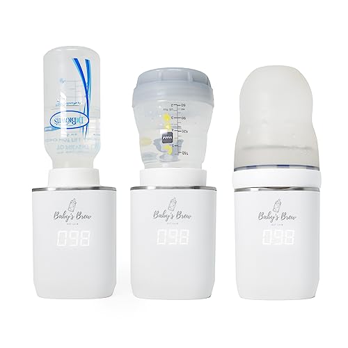 Baby's Brew Portable Bottle Warmer Pro - Milk Warmers for Breastmilk or Formula, Leak-Proof Design, Travel-Friendly, Cordless, Battery-Powered, 8-12 Hour Battery Life, Warmer Only