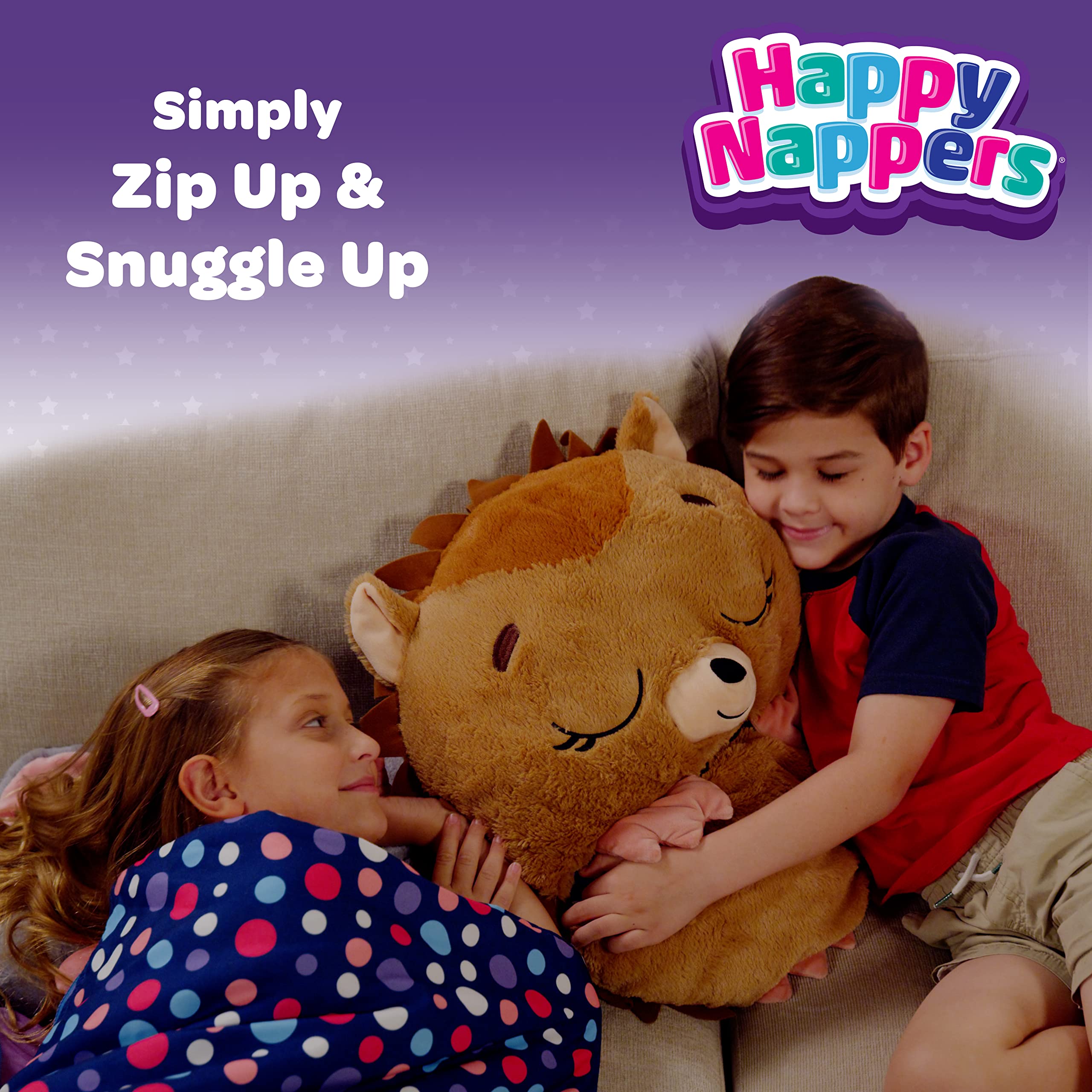 Happy Nappers Pillow & Sleepy Sack- Comfy, Cozy, Compact, Super Soft, Warm, All Season, Sleeping Bag with Pillow- Large 66β x 30β, Tiger