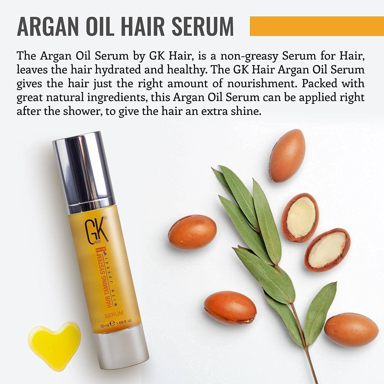 Global Keratin GK Hair Moisturizing Conditioner (33.8 fl.oz/1000ml) - Hair Smoothing Serum - 100% Pure Organic Argan Oil 1.69 Fl Oz