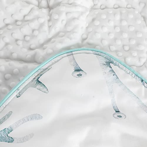 3PCS Crib Bedding Set Baby Minky Blanket Nursery Bed Skirt Set for Baby Girls & Boys(Green sea Turtle,3pc Set)