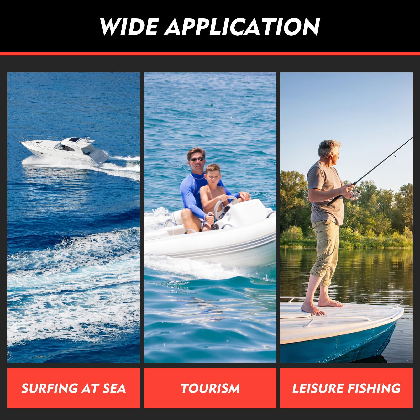2 Stroke Outboard Motor Heavy Duty 12HP Boat Marine Engine with Water Cooling System Single Cylinder Engine, Inflatable Fishing Boat Engine 169cc 4500-5500r/min (2 Stroke 12 HP)
