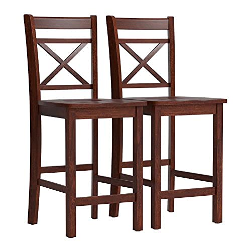 ACME Furniture Tartys Counter Height Chair (Set of 2), Cream