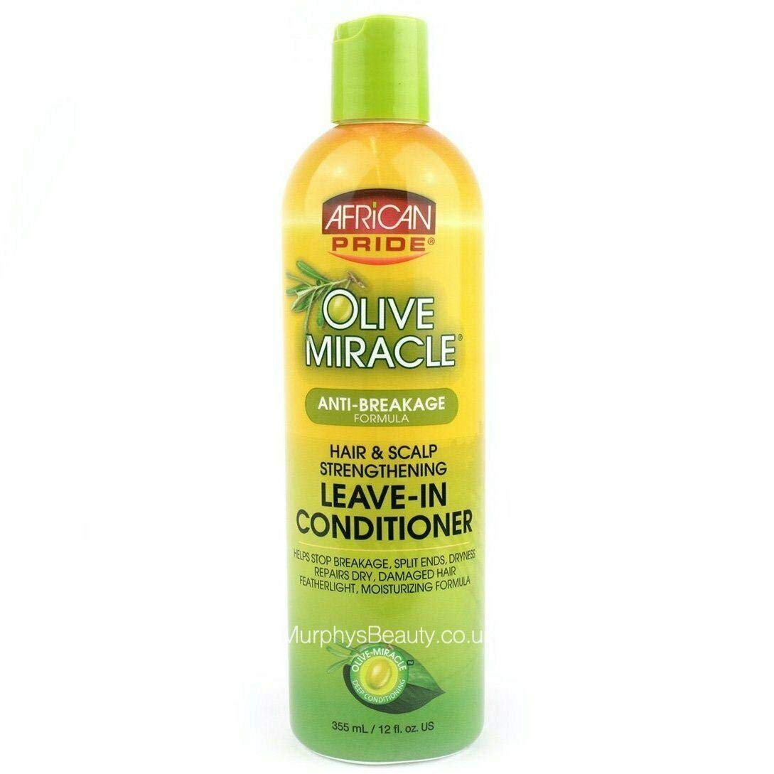 African Pride Olive Miracle Leave-in Conditioner, 12 Ounce