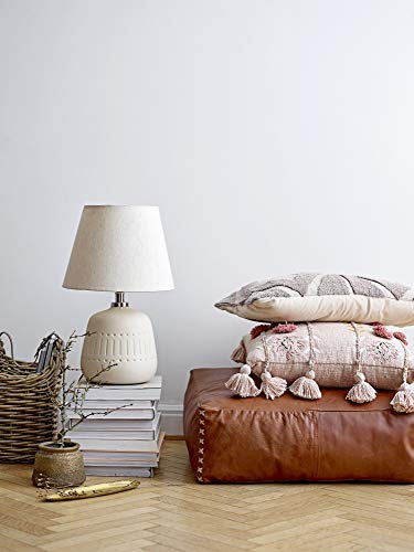 Creative Co-Op Creative Co-Op Cotton Embroidered Pillow with Tassels and Applique, Multicolor