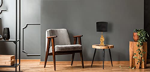 Creative Co-Op Lion Shaped Table Lamp with Black Shade