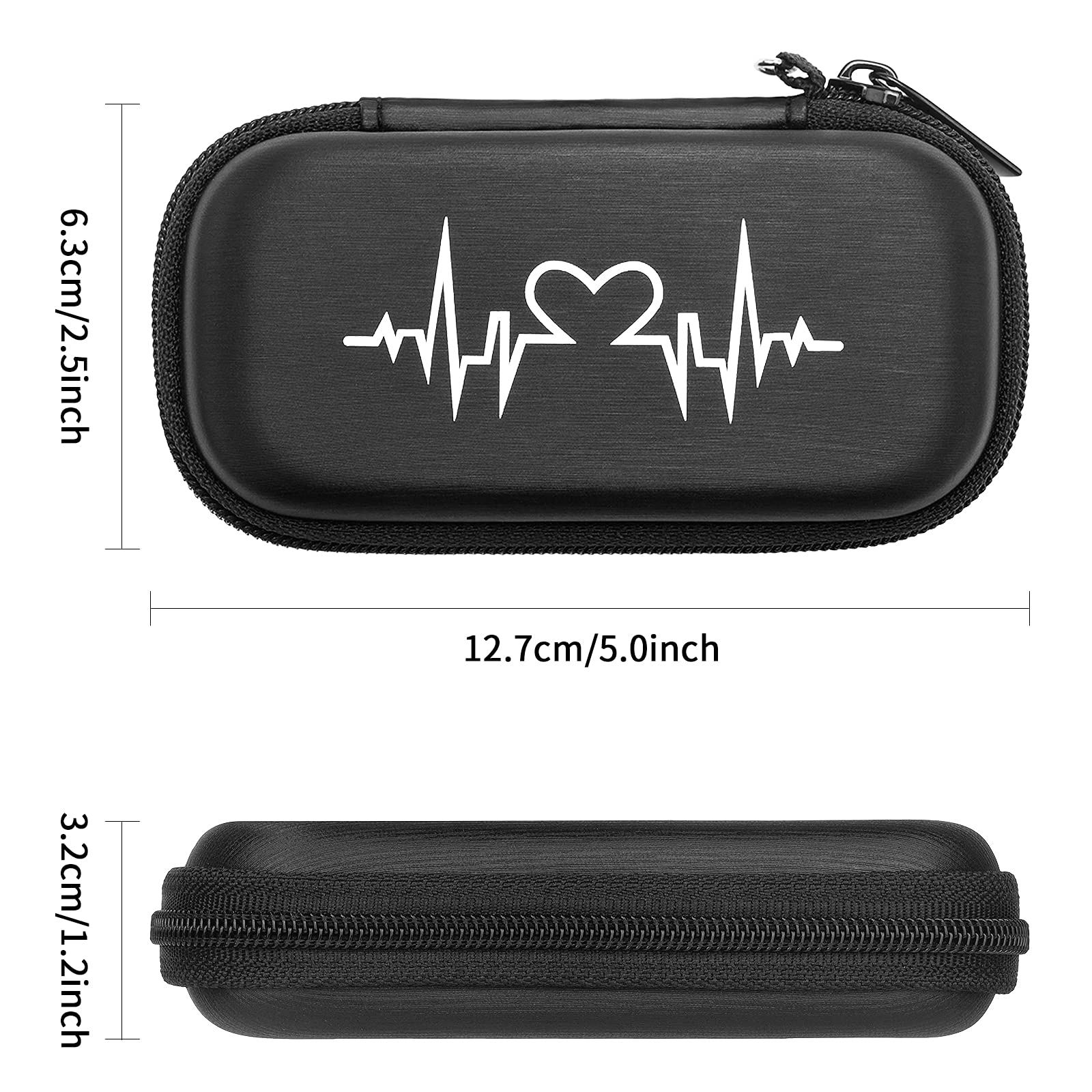 Hard Case for AliveCor kardia Mobile Heart Monitor EKG Devices, Travel Case Protective Cover Storage Bag (6L/Classic EKG)