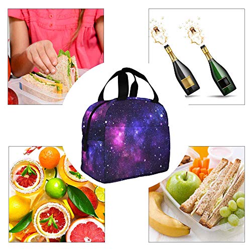 BLUBLU Galaxy Portable Lunch Bag Insulated Cooler Tote Box for Travel/Picnic/Work