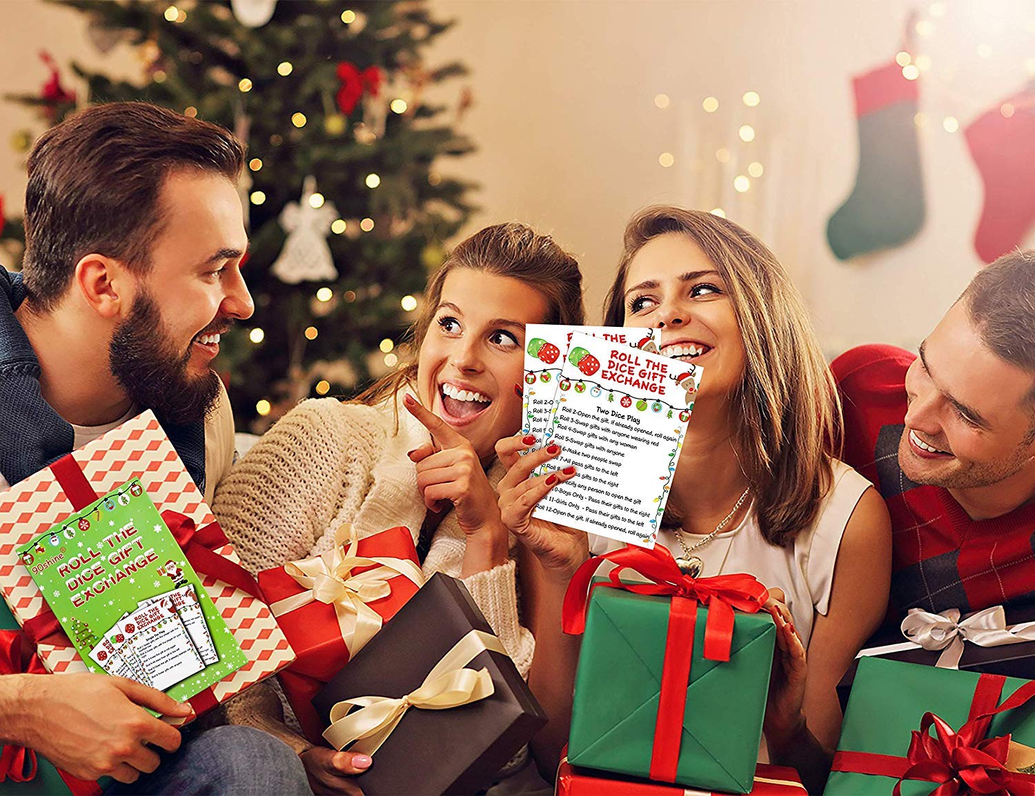 90shine Christmas Game White Elephant Gift Exchange Xmas Holiday Party Decoration Supplies