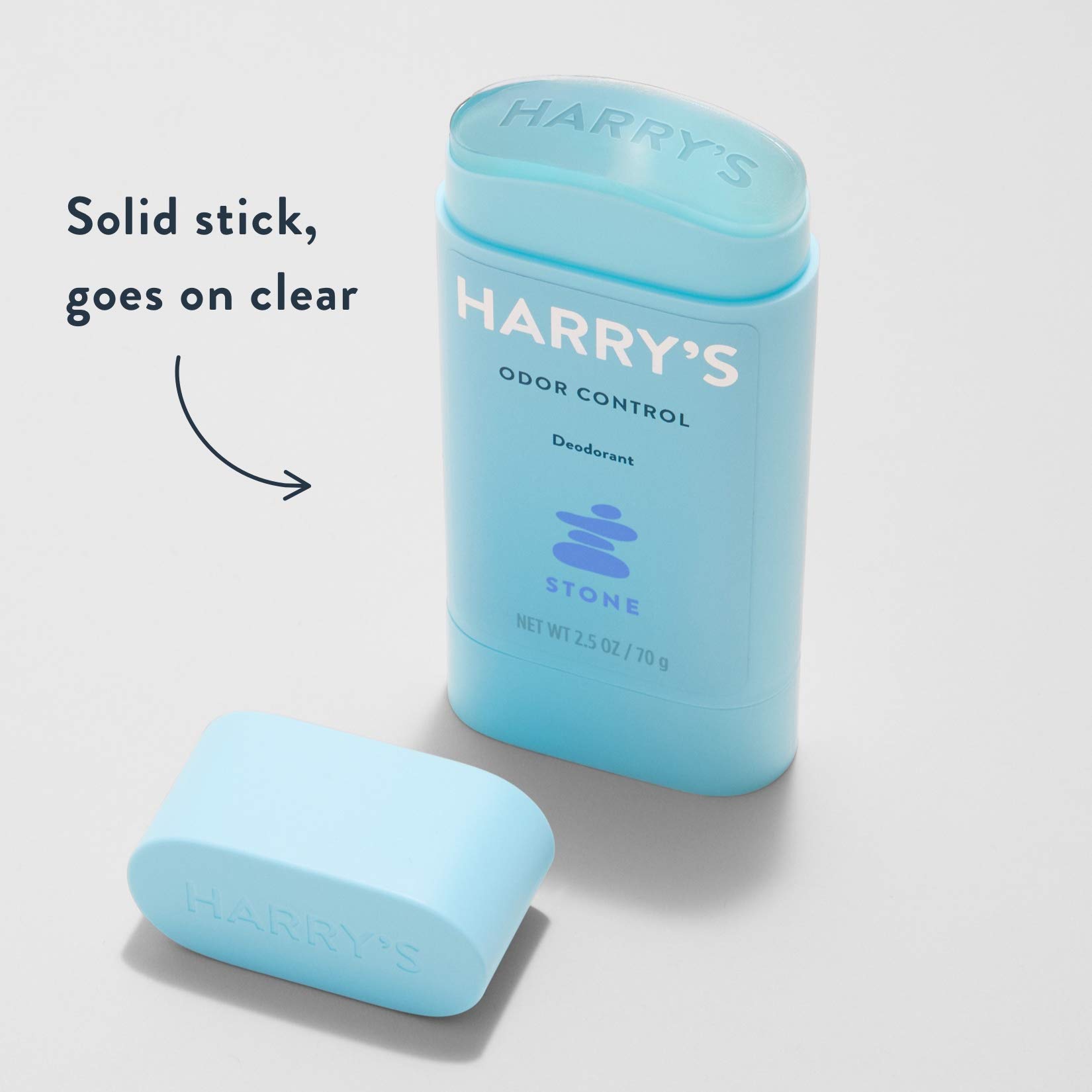 Harry's Men's Deodorant, Odor Control, Aluminum-Free, Stone, 6 Count