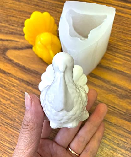 2 1/4'' small 3D silicone turkey mold candle soap TheHandmadeCharm