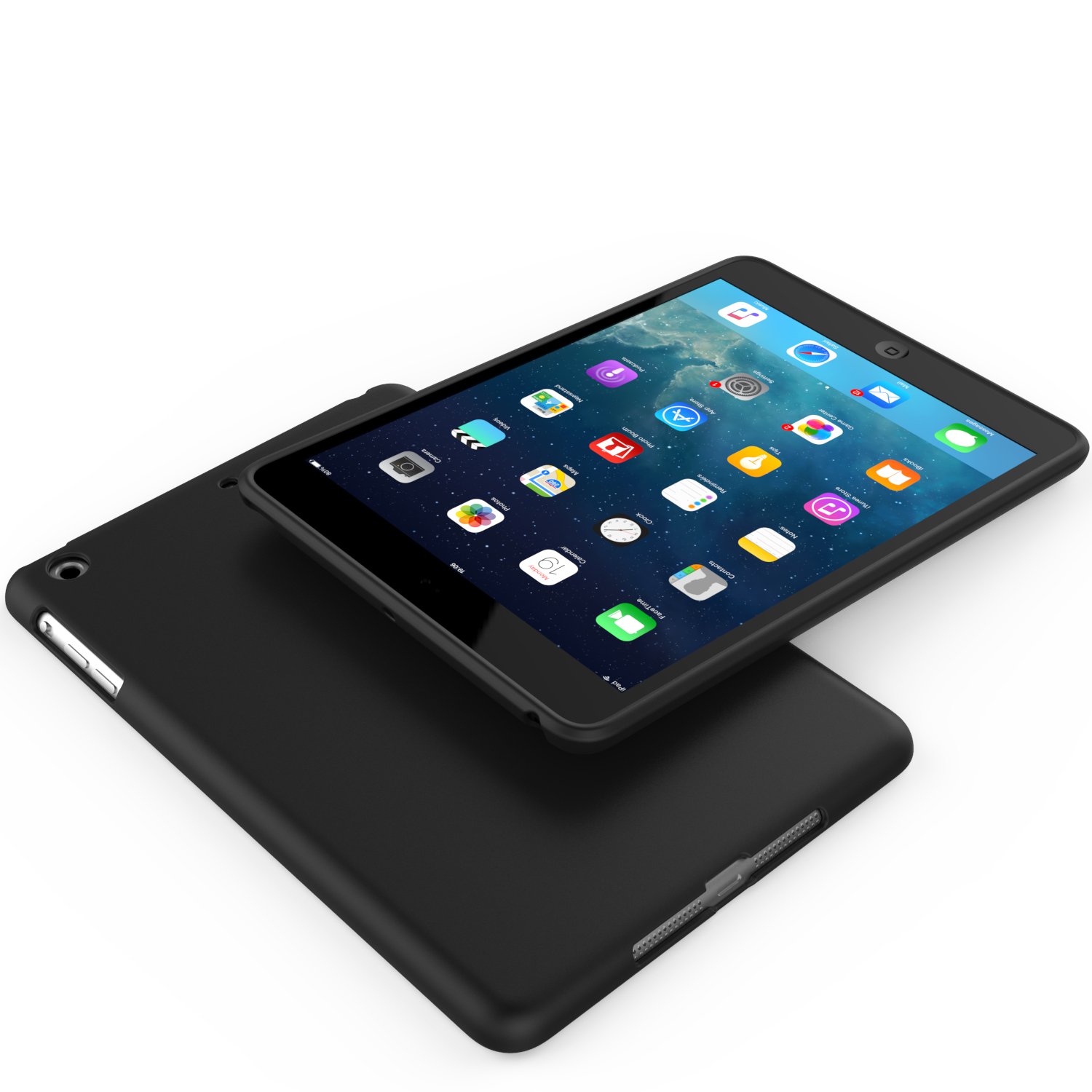 Case for iPad Mini/Mini 2 / Mini 3, Slim Design Matte TPU Rubber Soft Skin Silicone Protective Case Cover for Apple iPad Mini 1 / Mini 2 / Mini 3,Black